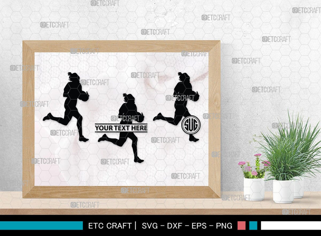 Rugby Player Monogram, Rugby Player Silhouette, Rugby Player SVG ...