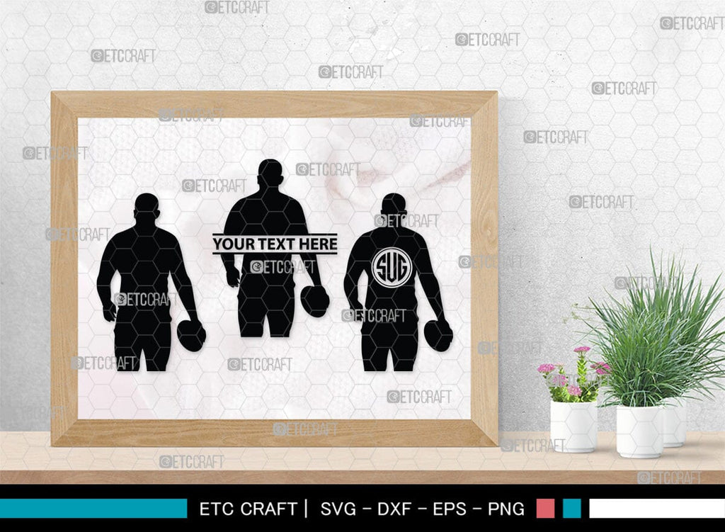 Rugby Player Monogram, Rugby Player Silhouette, Rugby Player SVG ...