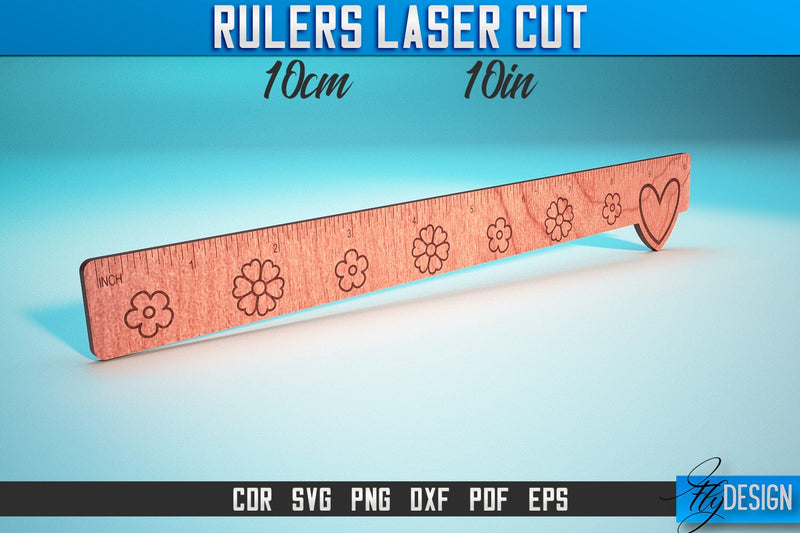 Rulers Laser Cut SVG | Rulers SVG Design | CNC Files - So Fontsy