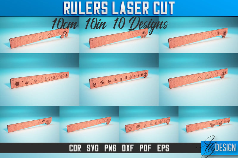 Rulers Laser Cut SVG | Rulers SVG Design | CNC Files - So Fontsy