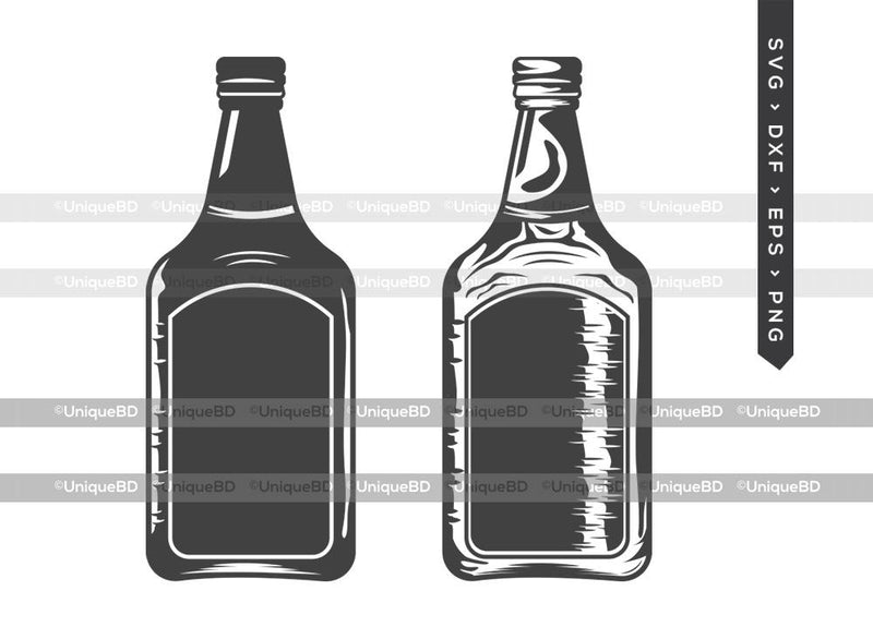 Rum Bottle SVG Cut File | Liquor Bottle Svg | Vodka Bottle Svg ...
