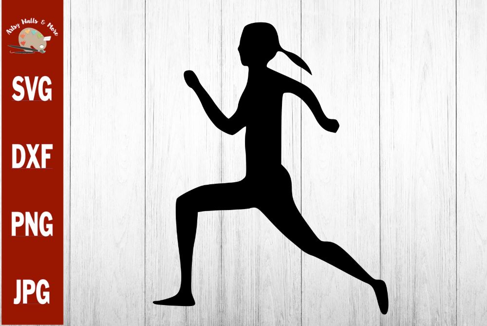 runner girl silhouette - female runner svg png - runner clip art for ...
