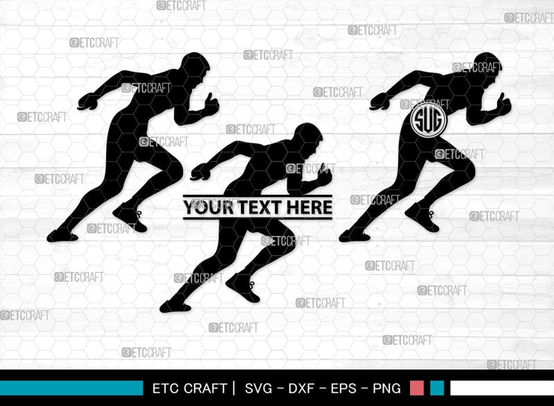 Running Monogram, Running Silhouette, Running SVG, Runner Svg, Run Svg ...