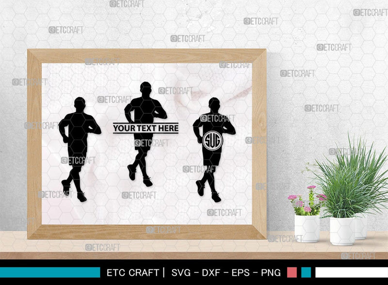 Running Monogram, Running Silhouette, Running SVG, Runner Svg, Run Svg ...
