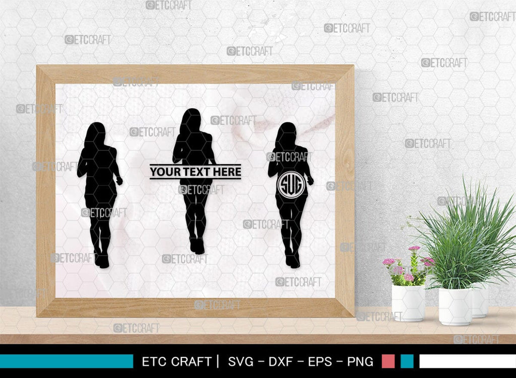 Running Monogram, Running Silhouette, Running SVG, Runner Svg, Run Svg ...