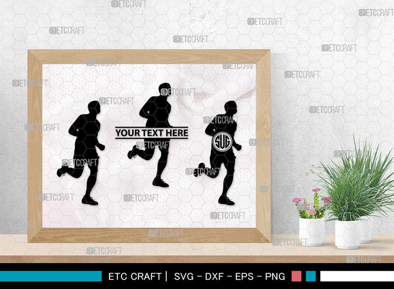 Running Monogram, Running Silhouette, Running SVG, Runner Svg, Run Svg ...