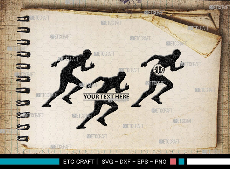 Running Monogram, Running Silhouette, Running SVG, Runner Svg, Run Svg ...