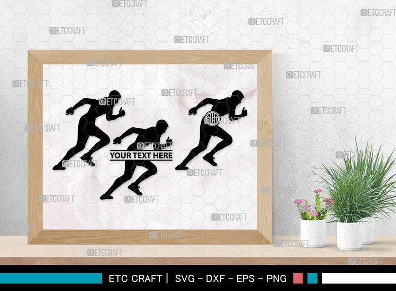 Running Monogram, Running Silhouette, Running SVG, Runner Svg, Run Svg ...