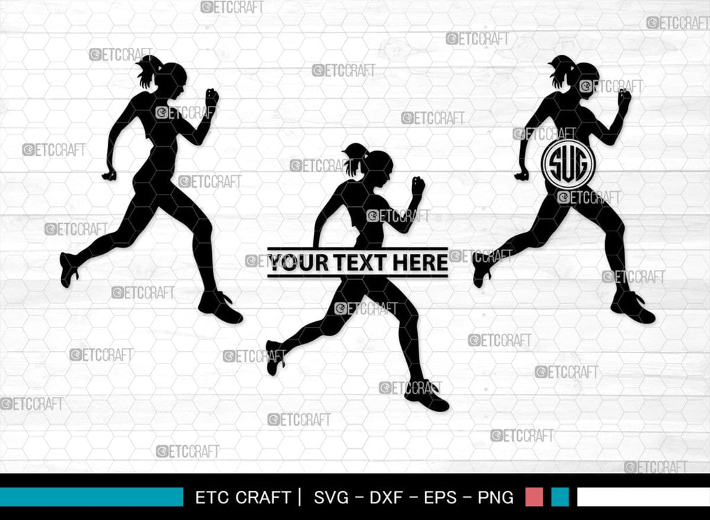 Running Monogram, Running Silhouette, Running SVG, Runner Svg, Run Svg ...