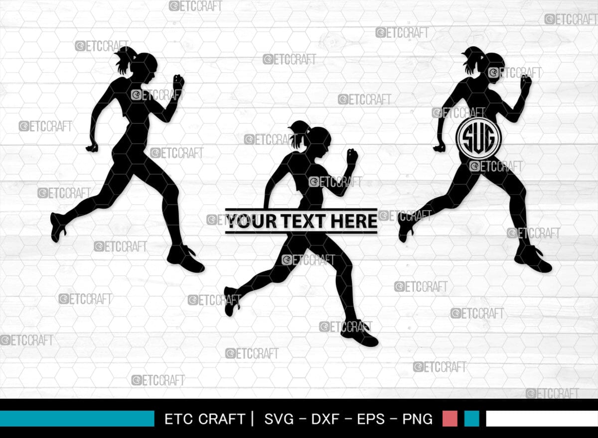 Running Monogram, Running Silhouette, Running SVG, Runner Svg, Run Svg ...