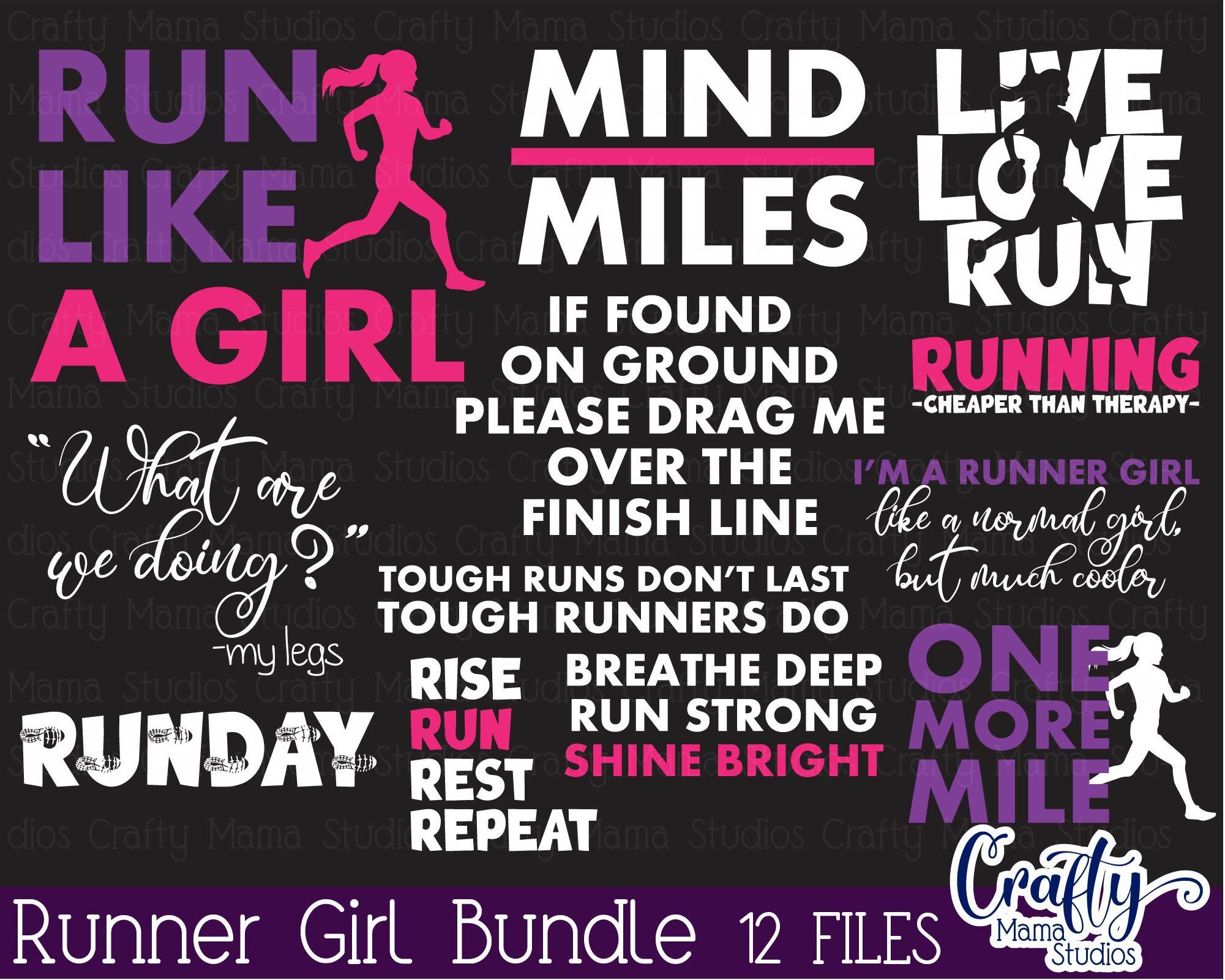 Running SVG, Exercise - Runner Svg - Runner Girl Bundle Svg - So Fontsy
