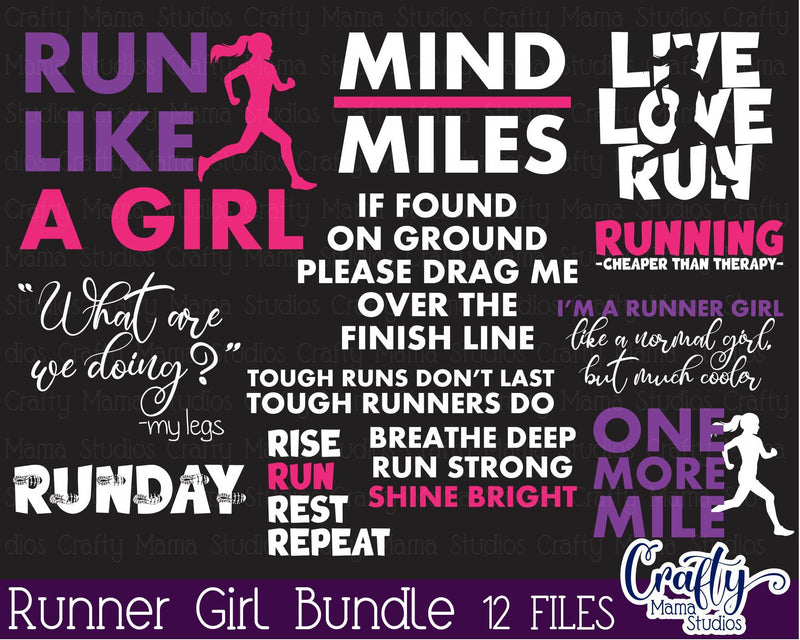 Running SVG, Exercise - Runner Svg - Runner Girl Bundle Svg - So Fontsy