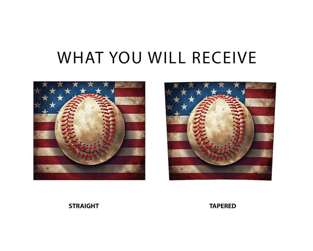 Rustic Baseball American Flag 20 oz Skinny Tumbler Sublimation Design ...