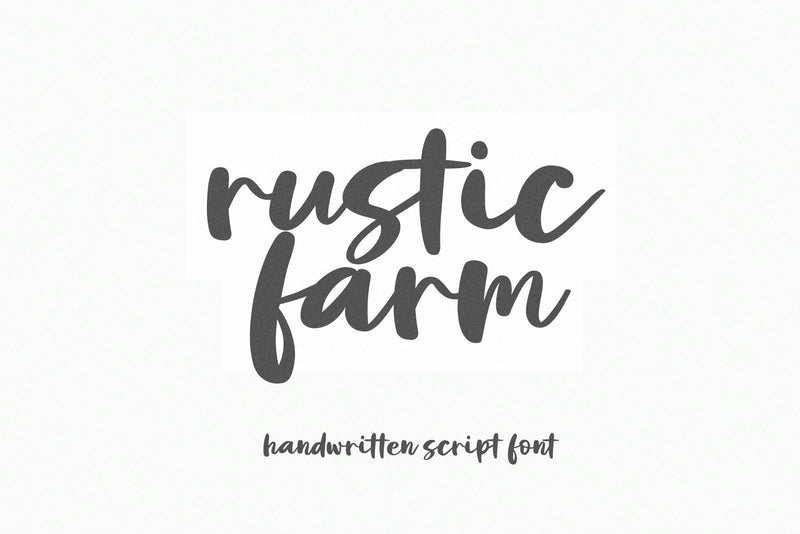 Rustic Farm - Farmhouse Script Font - So Fontsy