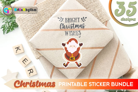 Rustic Farmhouse Christmas Sticker Bundle / Printable PNG Clipart - So ...