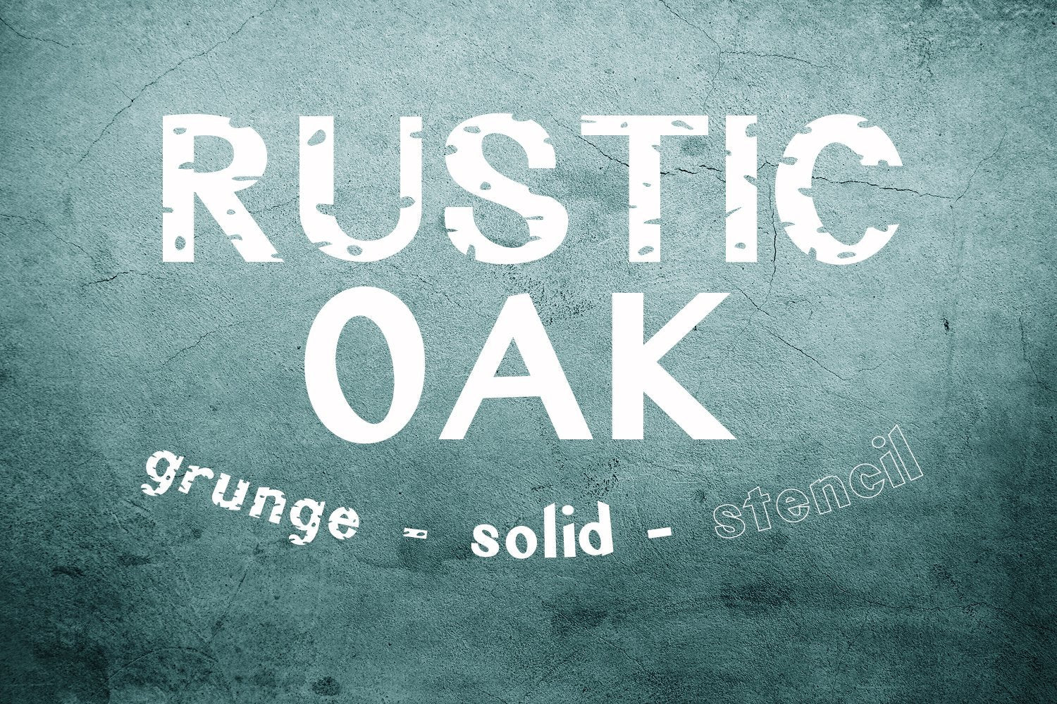 Rustic Oak: A Grunge - Solid - Stencil Font - So Fontsy