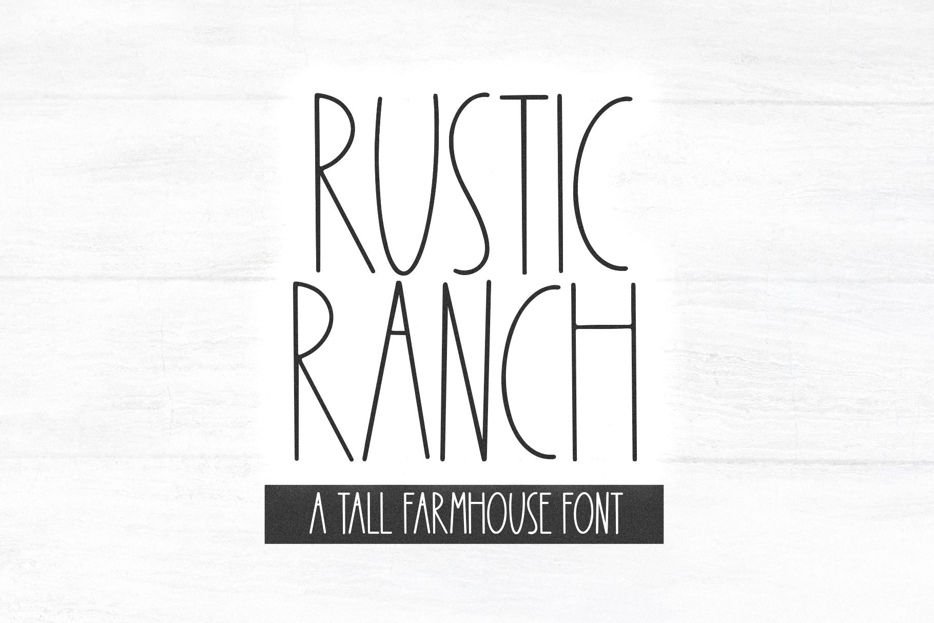 Rustic Ranch - Skinny Farmhouse Font - So Fontsy