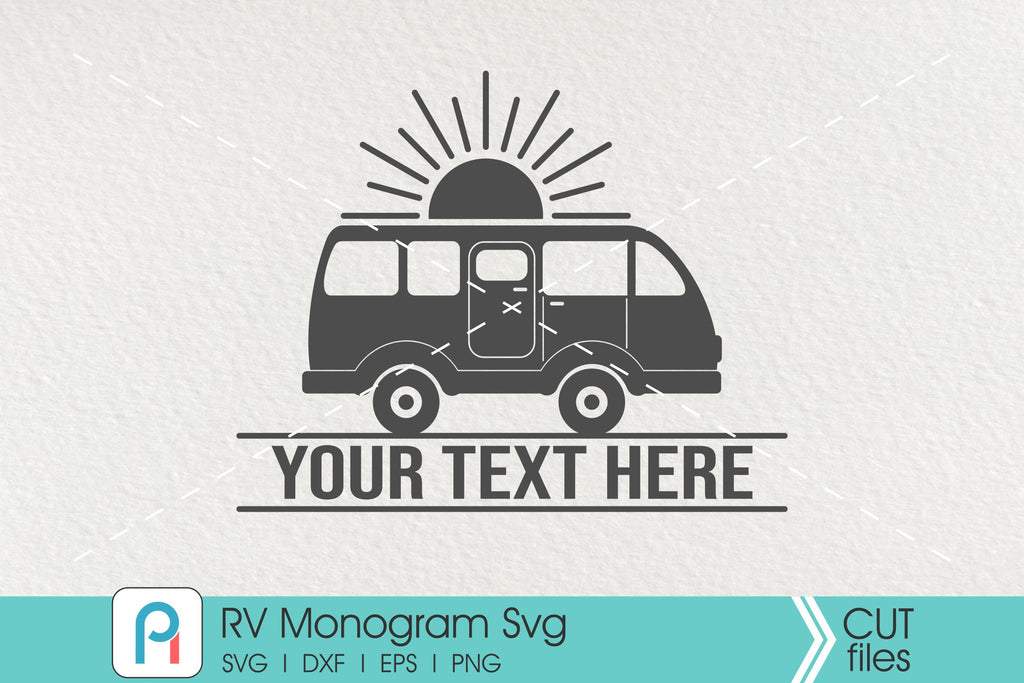 Rv Svg, Rv Monogram Svg, Recreational Vehicle Svg, Rv Dxf - So Fontsy