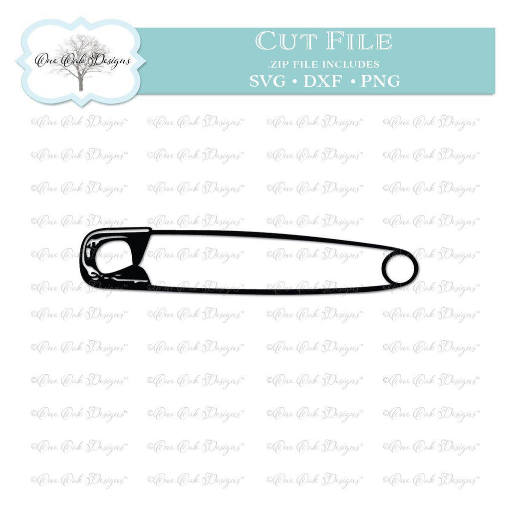 Safety Pin SVG DXF PNG Cut File - So Fontsy