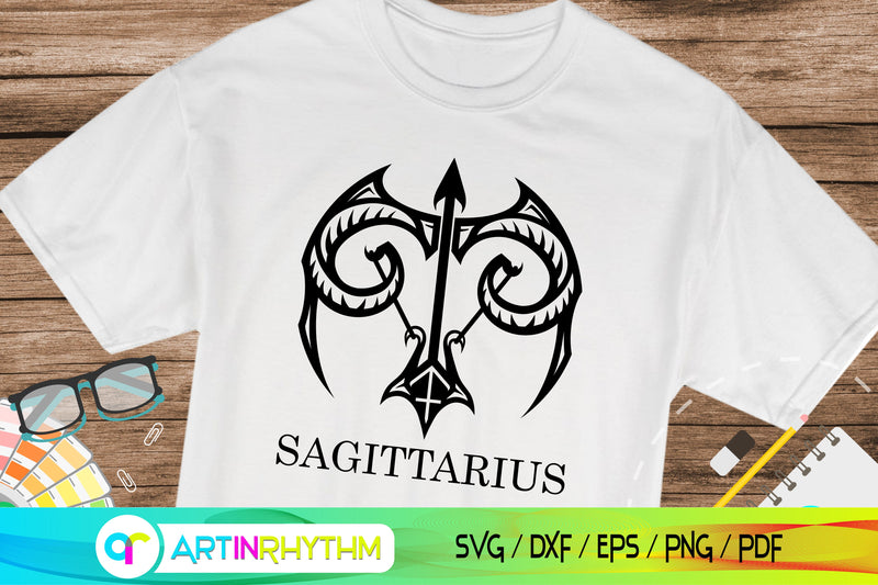 Sagittarius Zodiac sign svg - So Fontsy