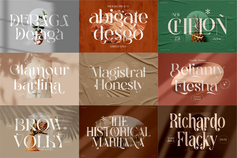 Sale! Mega Bundle 50 Modern And Classy Serif Font Bundle. - So Fontsy