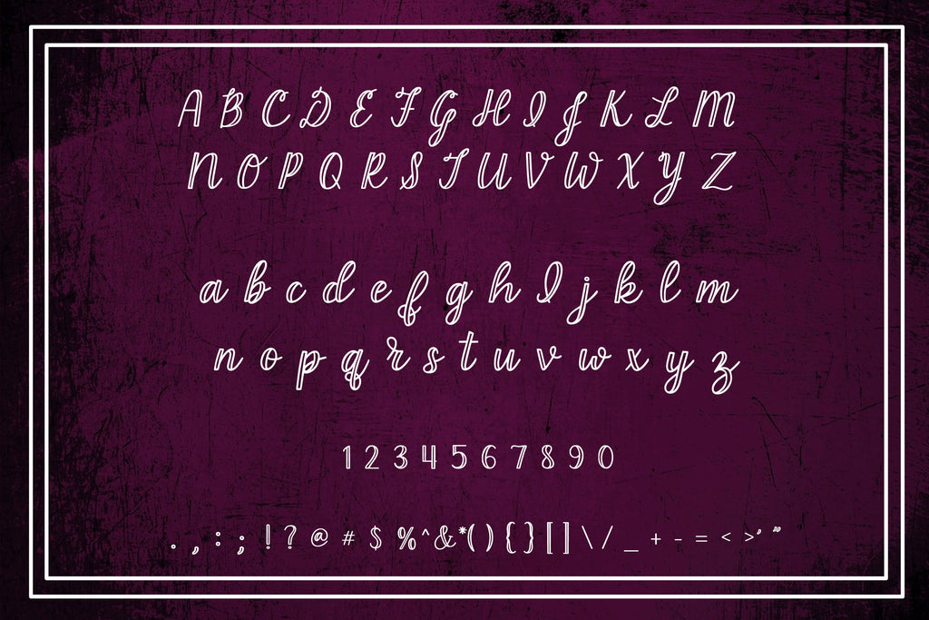 Sangria Silk - an outline script font - So Fontsy