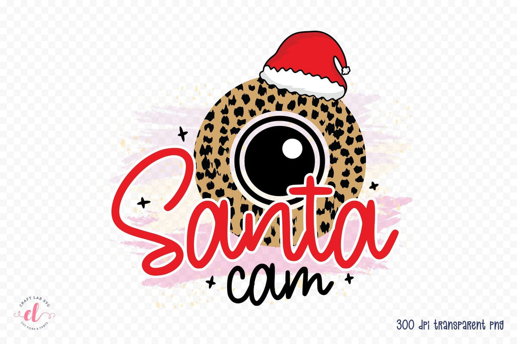 Santa Cam PNG - Funny Christmas PNG - So Fontsy