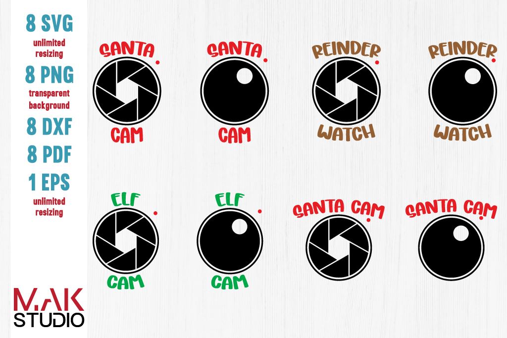 Santa cam svg, Elf cam svg, Santa cam svg file, Santa cam cut files ...