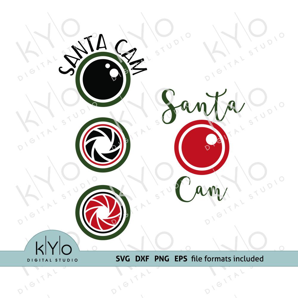 Santa Cam svg files bundle, printable christmas designs png - So Fontsy