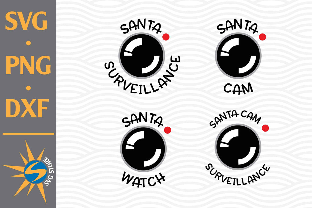 Santa Cam SVG, PNG, DXF Digital Files Include - So Fontsy