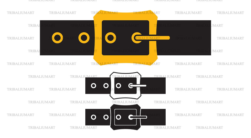 Santa Claus belt. Cut files for Cricut. Clip Art silhouette (eps, svg ...