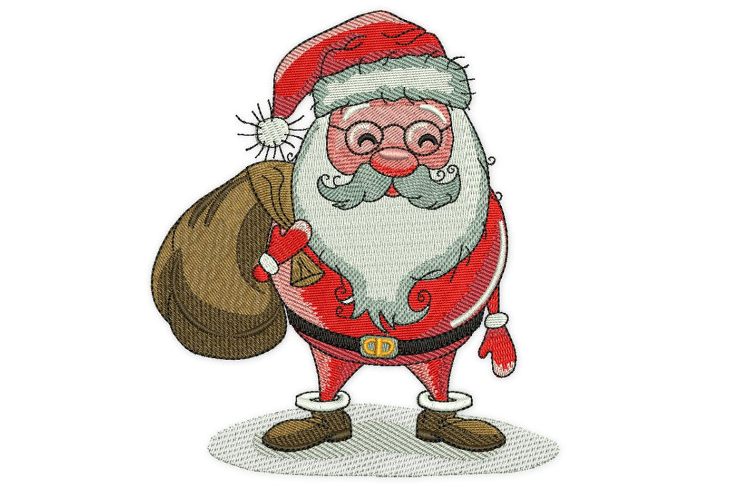 Santa Claus Embroidery Design, Merry Christmas Embroidery Design ...