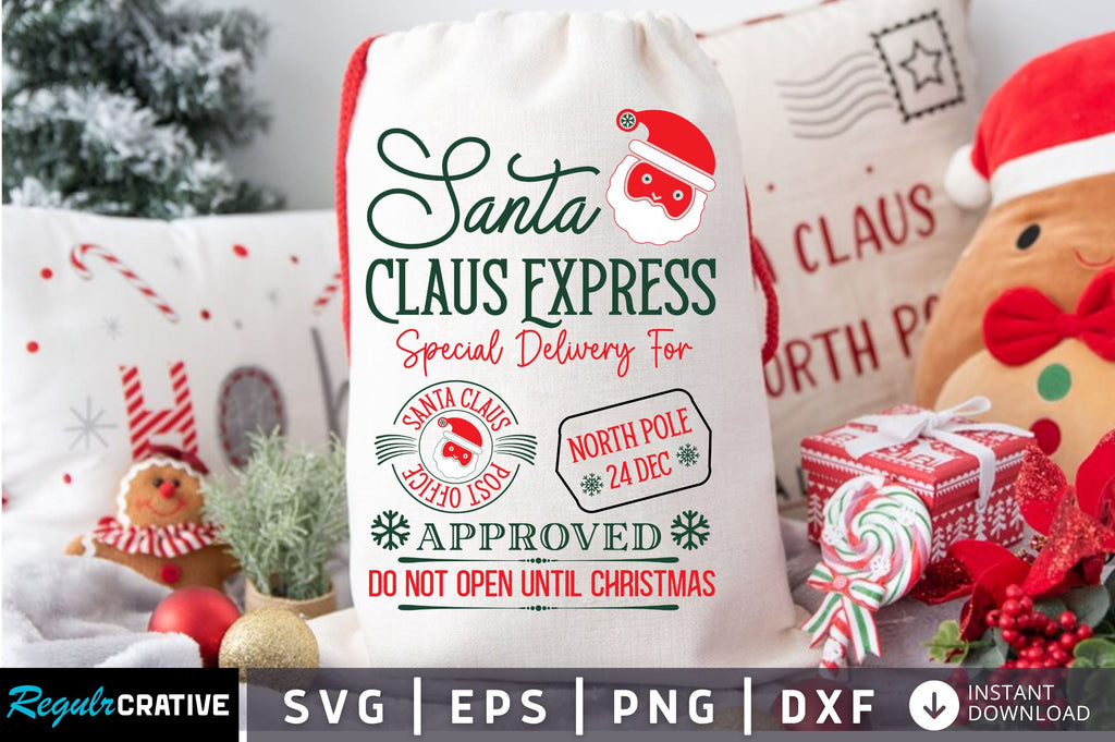 Santa claus express special delivery SVG Design - So Fontsy