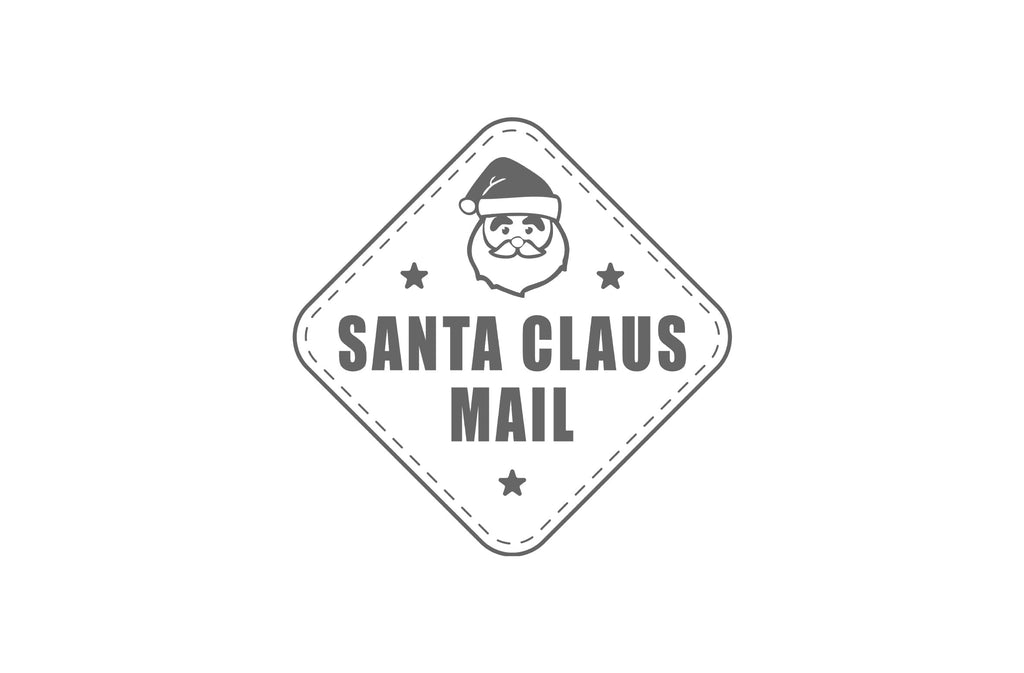 Santa Claus post stamp, Christmas mail letter stamps, Santa's mail ...