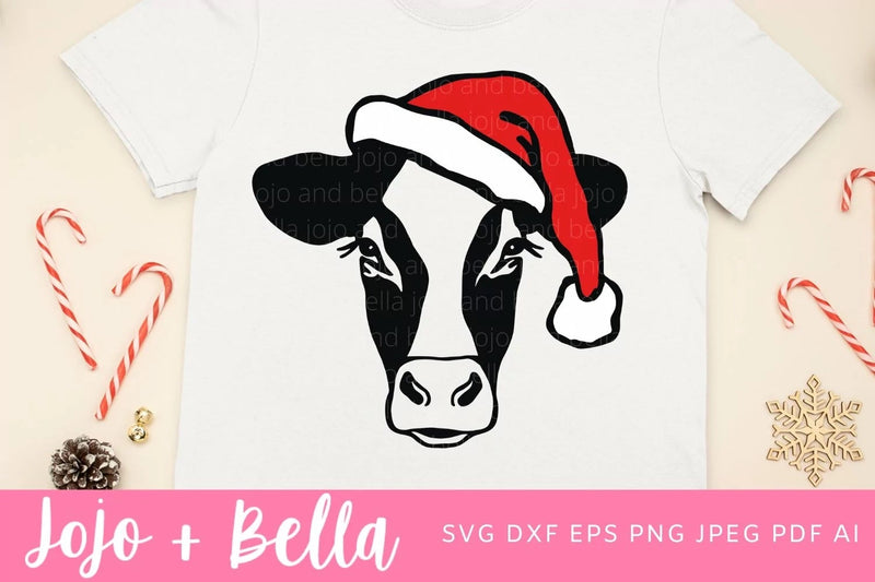 Santa Cow Svg, Santa ClausSvg, Cow Svg, Christmas Gift png, Christmas ...