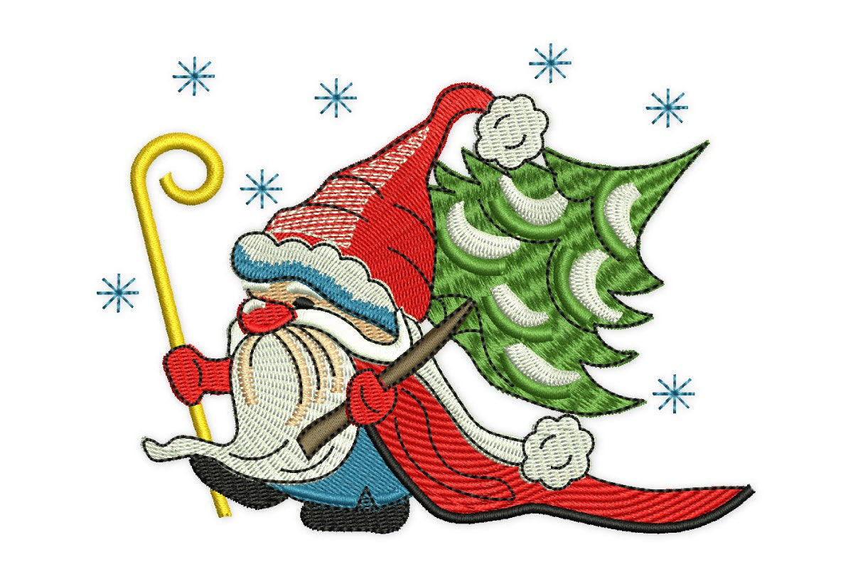 Santa Embroidery Design, Santa Claus Machine embroidery Design, Holiday ...