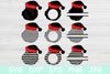 Santa Face Svg, Santa Svg. Split Chevron and Polka Dots Cutting Files ...