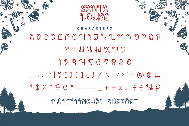 Santa House - Christmas Font - So Fontsy