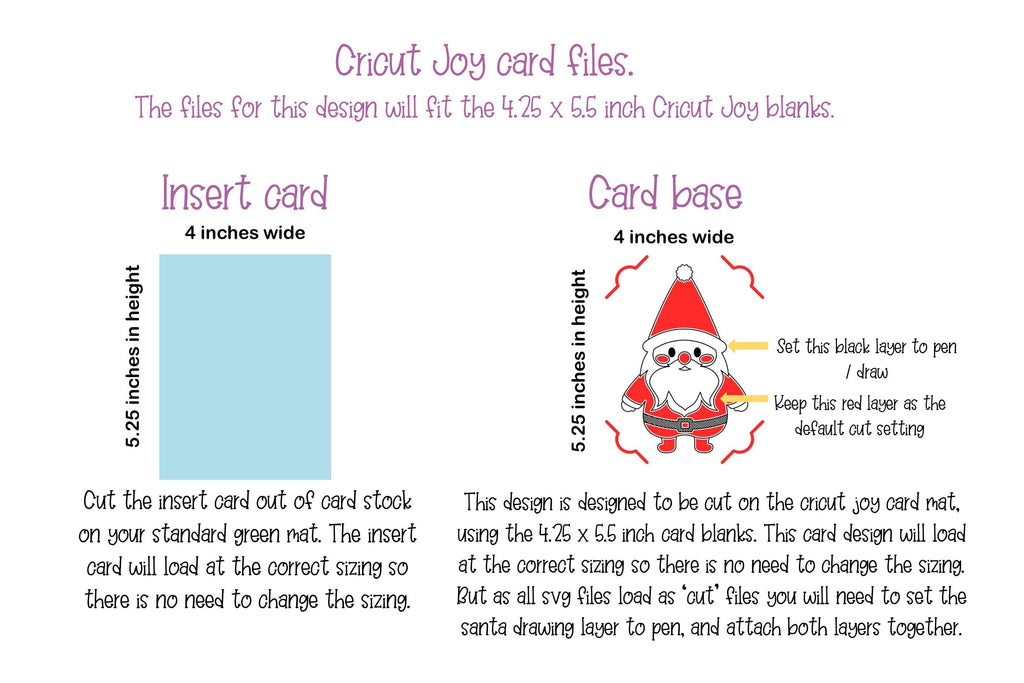 Santa insert card - So Fontsy