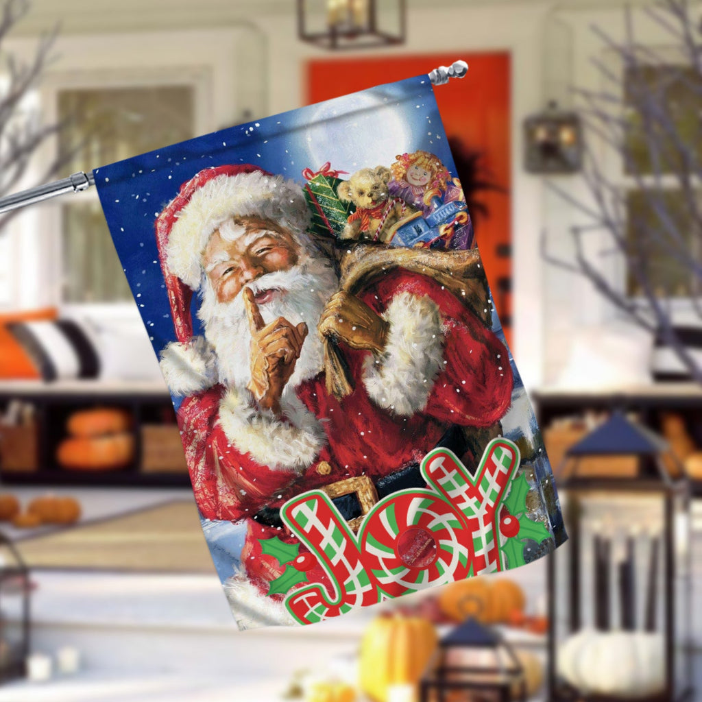 Santa Joy Garden Flag - 12x18 Garden Flag Sublimation Design Download ...