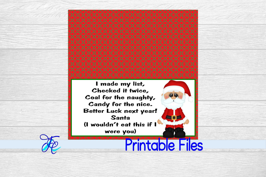 Santa Lump of Coal Bag Topper - So Fontsy