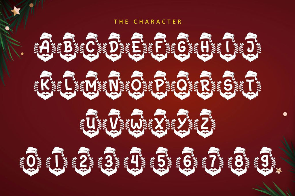 Santa Monogram Christmas - So Fontsy