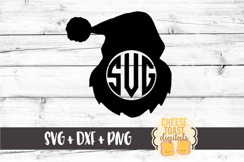 Santa Monogram Frame - Christmas SVG File - So Fontsy