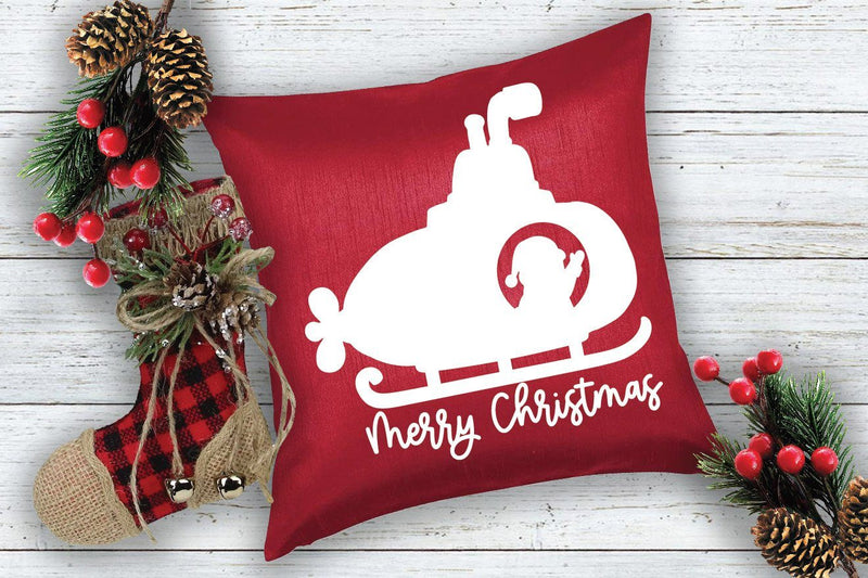 Santa Submarine SVG File - Merry Christmas SVG File - So Fontsy