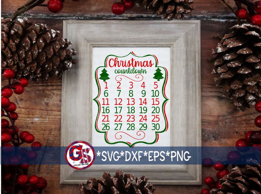 Santa Tray Elf Quarantine Christmas Countdown Bundle SVG DXF EPS PNG ...