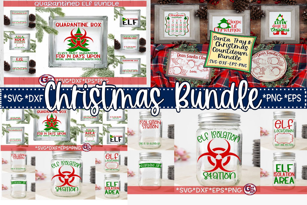 Santa Tray Elf Quarantine Christmas Countdown Bundle SVG DXF EPS PNG ...