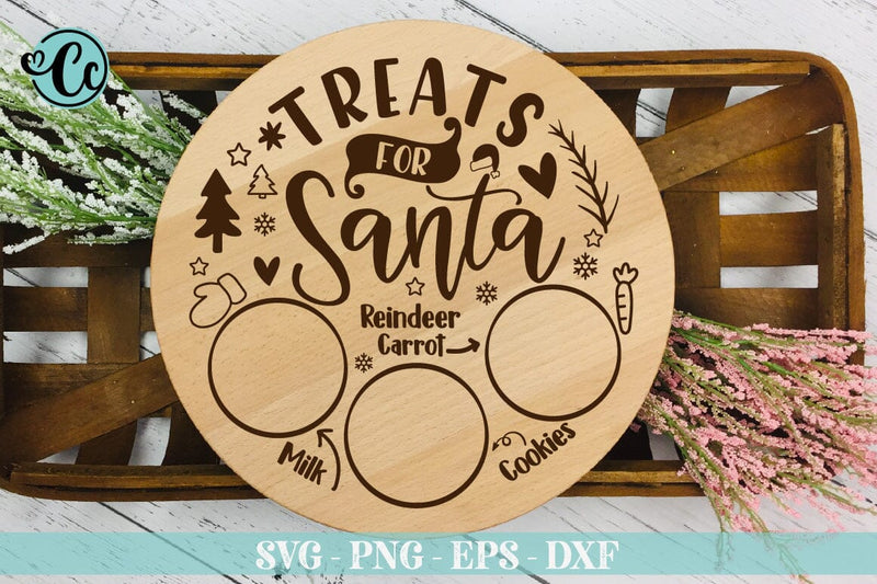 Santa Tray SVG Bundle, Santa Plate svg, Santa Milk Cookies svg, Cookies ...