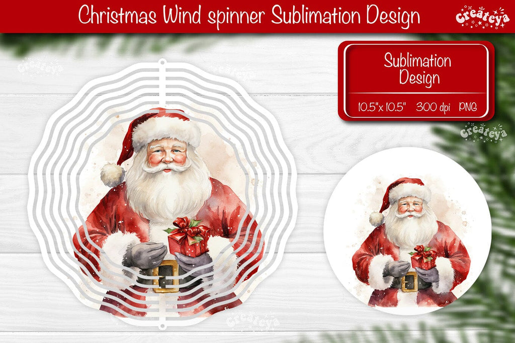 Santa Wind spinner, Christmas wind spinner Sublimation Vintage ...