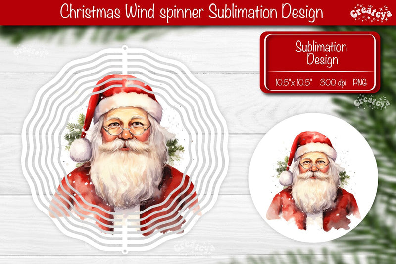 Santa Wind spinner, Christmas wind spinner Sublimation Vintage ...