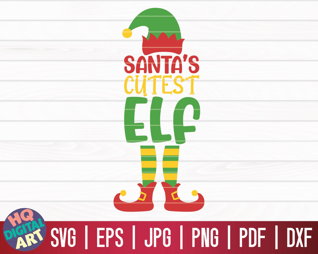 Santa's cutest elf SVG | Christmas Elfs SVG - So Fontsy